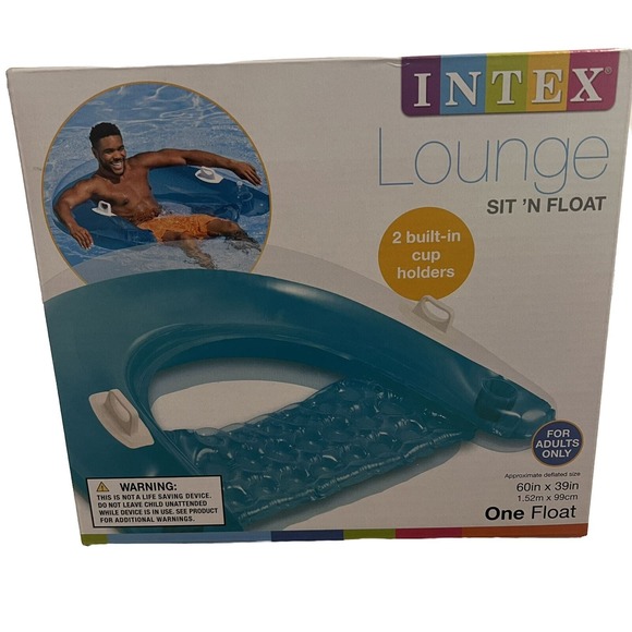 Intex | Other | Intex Sit N Float 6x39in Inflatable Pool Lounge Blue ...